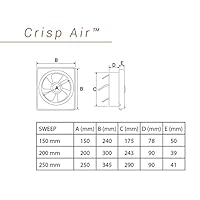 Usha Crisp Air 200mm Sweep size, 300mm Duct Size Exhaust Fan (Pearl ...