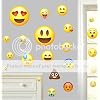 Emojis Pack of 22 - Wall Art Vinyl Printed Stickers Emoticon Funny ...