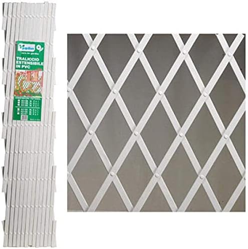 2 x White Expanding Plastic Garden Trellis 180 X 40cm 1.8m New PVC ...