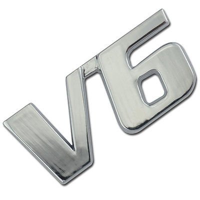 Buy Chrome Metal V6 Liter Engine Race Motor Swap Emblem Badge For Trunk ...