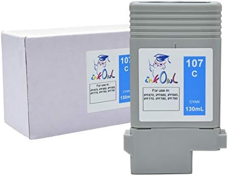 Amazon.com: InkOwl Compatible Ink Cartridge Replacement for Canon PFI-107C (130ml, Cyan ...