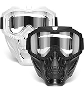 Amazon.com: POKONBOY 2 Pack Tactical Mask with Goggles Compatible with ...