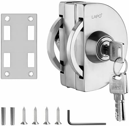 Volo Glass Door Lock | one side key, one side knob, Stainless Steel ...