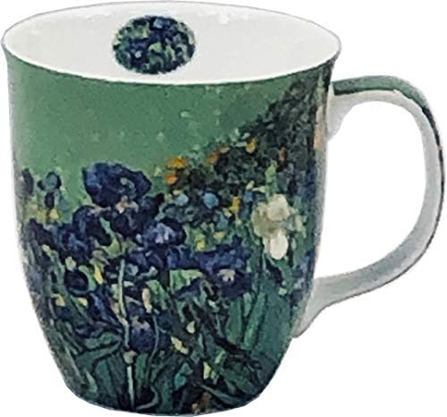 Amazon.com | McIntosh Old Master - Vincent van Gogh Irises (12.17 oz) Fine Bone China Java Mug ...