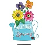 Amazon.com : YEAHOME Garden Decor for Outside, 2 Pack 22.4“ Sunflower ...