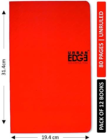 Urban Edge Long Notebook 80 Pages - Unruled (Pack of 12) : Amazon.in ...