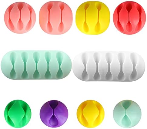Cable Clips 10 Pcs Reusable Cable Management Mixed color Cable Holder ...