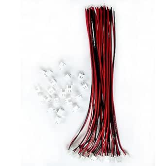 Amazon.com: BOJOUL for 20 Sets JST XH 2.54mm 2 Pin Male Connector and 26AWG Female Connector ...