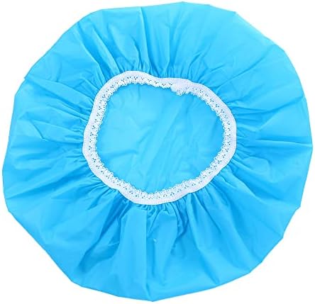 Amazon.com : Shower Caps, Waterproof Bath Caps Plastic Reusable Shower ...