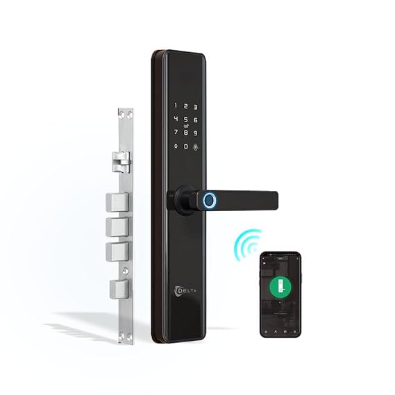 DELTA D1 PRO Digital Smart Door Lock | Five Bolt | Fingerprint | WiFi ...