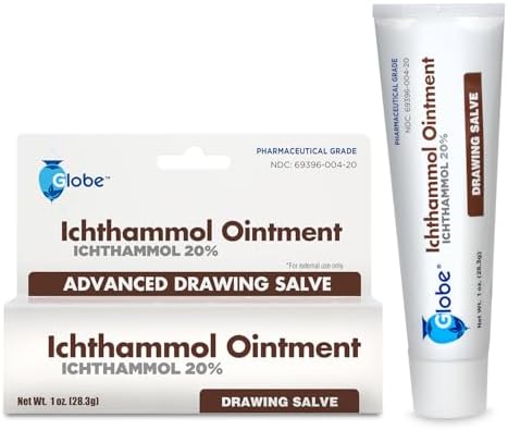 Amazon.com: Globe Ichthammol Ointment 20% (Drawing Salve) 1 OZ ...