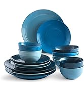 Amazon.com | Sango Siterra Artist's Blend 16-Piece Stoneware Dinnerware ...