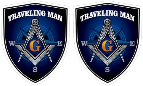 Amazon.com - Traveling Man Mason Masonic Flag Shield Shape Decal car ...