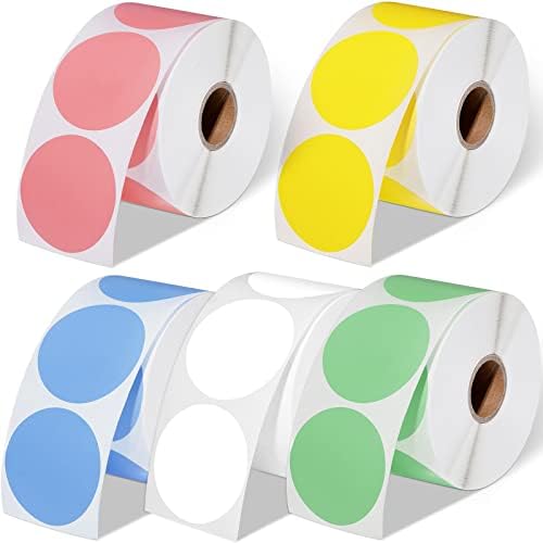Amazon.com : Epakh 5 Rolls 3750 Labels Thermal Stickers 2 Inch Round ...