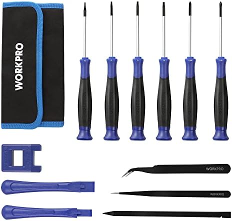 WORKPRO Precision Screwdriver Set 12 Pieces Includes Magnetizer, 2 ...