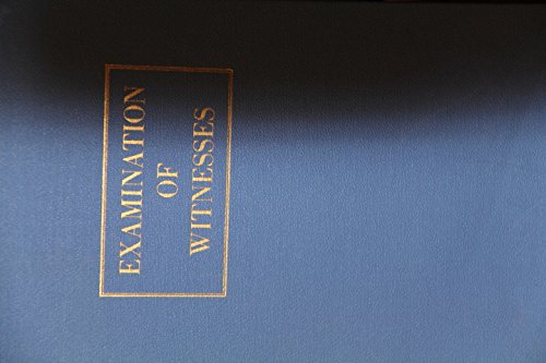 Examination of Witnesses : Amazon.de: Bücher