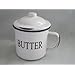 Amazon.com | Enamelware Enamel Ware Butter Cup Mug with Lid White ...
