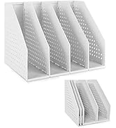 SAYEEC Collapsible Magazine Holder Plastic Desktop Vertical 4 ...