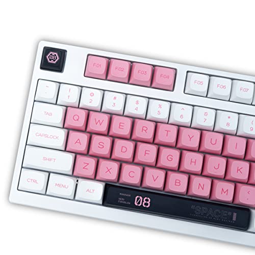 Pink White PBT Mecha Keycaps 138 Keys XDA Profile Custom Cute Dye ...
