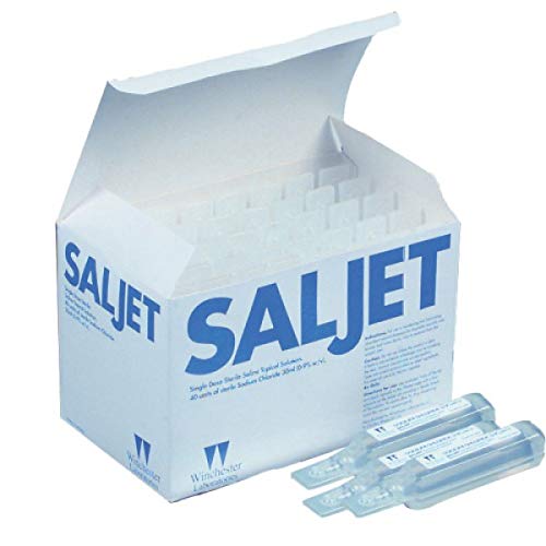 SALJET Topical Sterile Saline-Single Dose- Box 0f 40 Units of Sterile ...