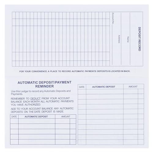 Snapklik.com : 20 Pack Checkbook Register, Blank Check Register Books ...