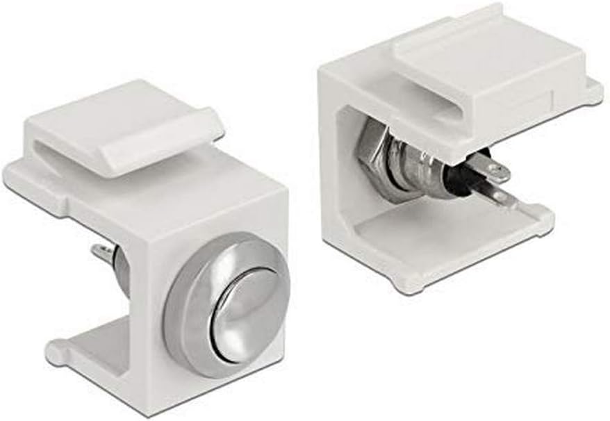 Amazon.com: DeLock Keystone Push Button Keystone Module White for ...