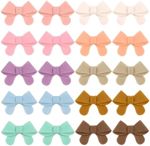 Amazon.com: Baby Girls Tiny Hair Bow Clips, 10pcs Boutique Fully Lined ...