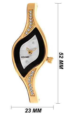 ADAMO Analog White Dial Women's Watch -9710YM01 : Amazon.in: Fashion