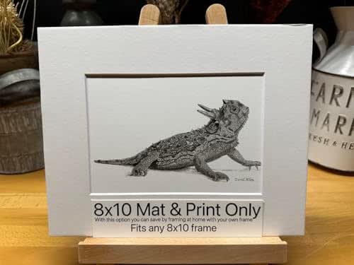 Amazon.com: Horned Horny Horn Toad Lizard Nature Wildlife Graphite ...