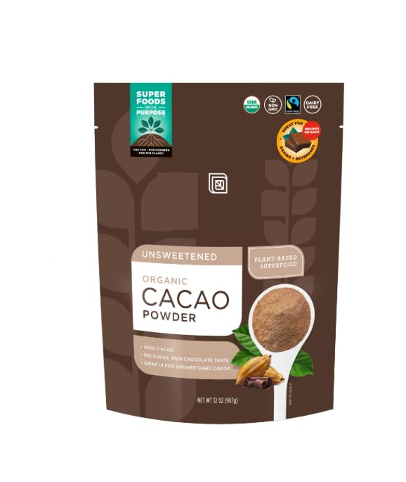 Amazon.com : Organic Cacao Powder – 100% Pure Cacao, Plant-Based ...