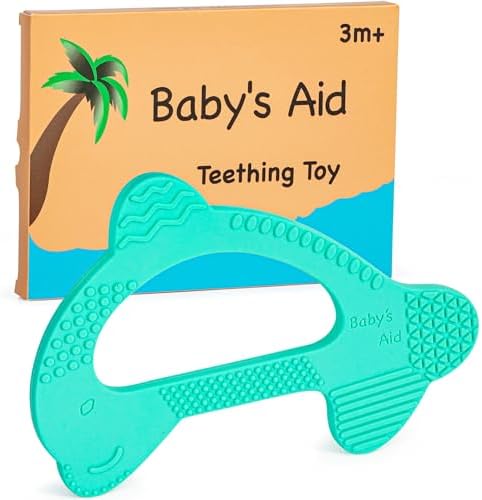 Amazon.com : Baby’s Aid Dolphin Silicone Baby Teether, 8X Pain Relief ...