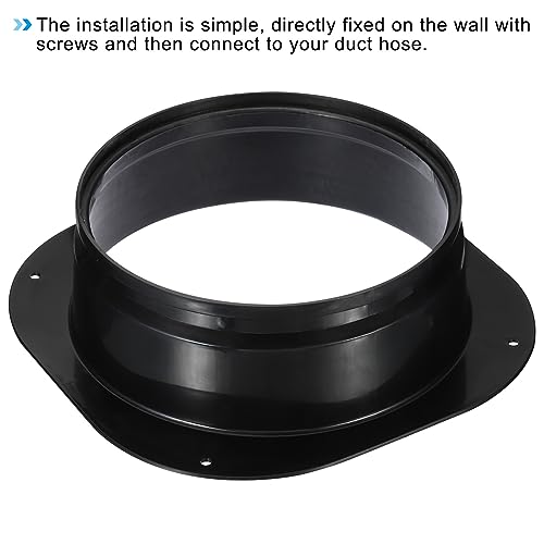 PATIKIL 8″ Duct Connector Flange, Dryer Vent Wall Plate Square to Round ...