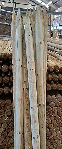 F&G Supplies Round Fence Posts | 1.2m (4ft) x 50mm | 15 Pack | Pressure ...