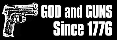 Amazon.com: God and Guns Since 1776 Bumper Sticker (Decal Christian ...