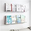 Amazon.com: Clear Acrylic Magazine Holder - Wall Mount Bookshelf Rack ...