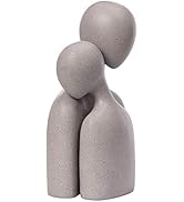 Amazon.com: Quoowiit Ceramic Couple Sculptures for Home Decor, Abstract ...
