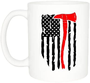 Amazon.com: Rogue River Tactical Red Line Tattered Flag Coffee Mug Best ...