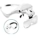 Fancii LED Illuminated Hands Free Head Magnifier Visor - 1X to 3.5X ...