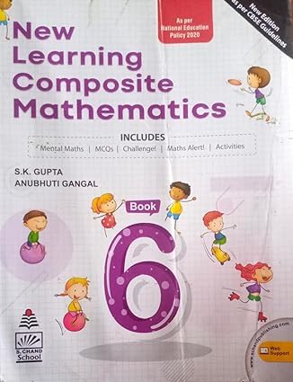 New Learning Composite Mathematics Class 6 (Second Hand & Used Book) (S ...