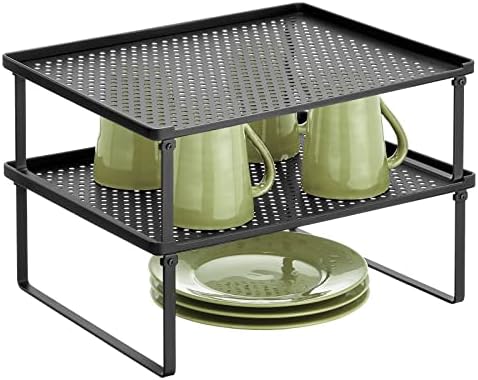 Amazon.com: mDesign Metal Stacking Storage Organization for Shelves ...