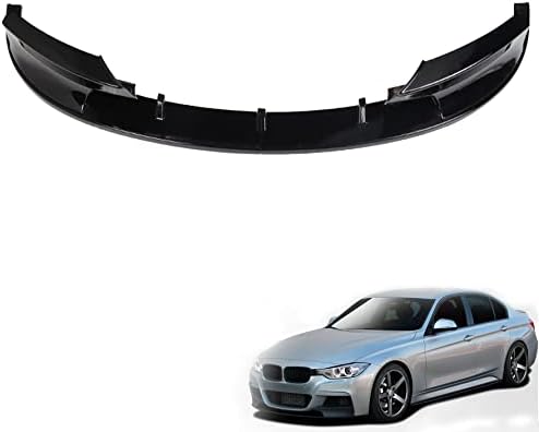 Amazon.com: munirater Glossy Black Front Bumper Lip Spoiler Kit ...