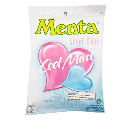 Menta Sugar Free Cool Mint heart Shaped Candy In Cool Mint Flavor ( 60g ...