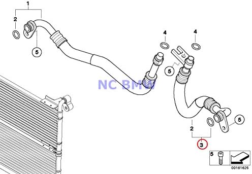 Amazon.com: 2 x BMW Genuine O-Ring - Engine Lubrication Oil Cooler Line ...