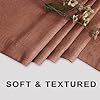 Amazon.com: KOUFALL Boho Shower Curtain,Terracotta Rust Colored Linen ...