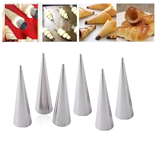 Buy Kitchen Trust® DIY Non-Stick Stainless Steel Baking Cones Set ...