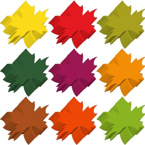 Amazon.com : Kisston 360 Pcs Maple Leaves Cutouts Paper 3.9 Inch ...