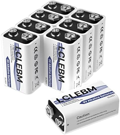 6LR61 9V Alkaline Batteries - LCLEBM 9 Volt Alkaline Battery Long ...