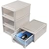 Amazon.com: Ysmiltion Large Stackable Storage Drawers, 18 Quart Plastic ...