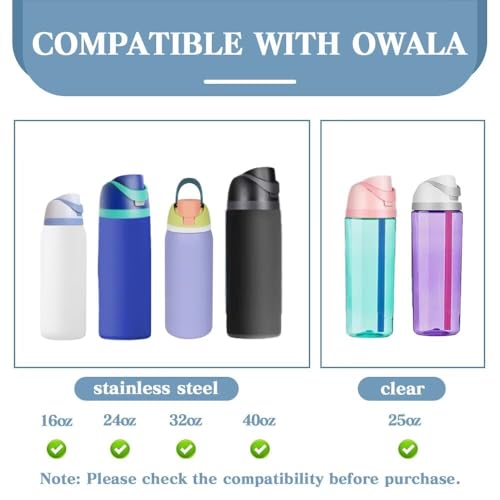 Replacement Lid for Owala Freesip Bottle, Cap with Button & Stopper