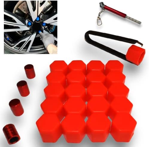 Amazon.com: Universal Colored Lug Nut Covers, 4 Color Matched Tire ...